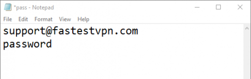 Save Username and Password For OpenVPN on Windows